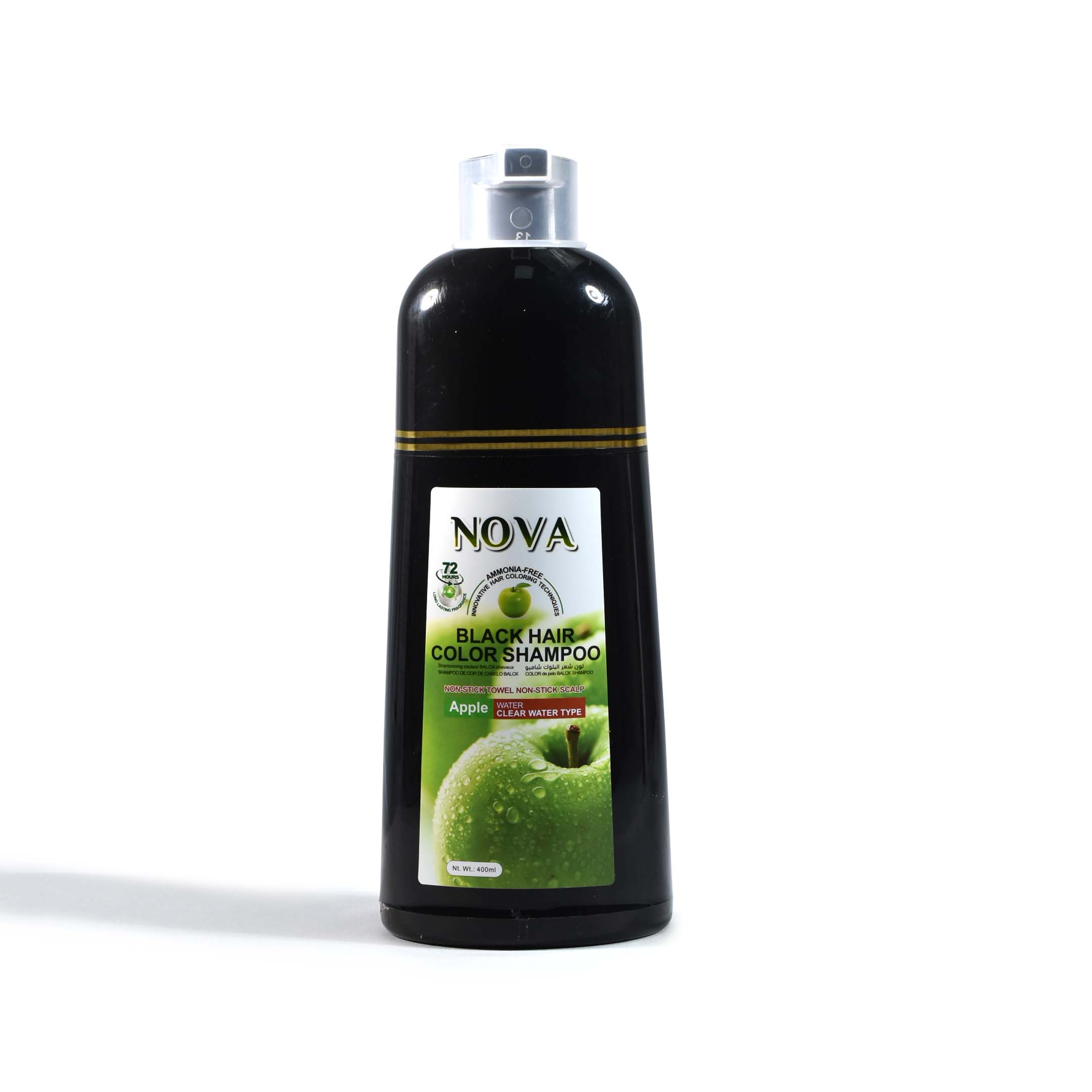 Nova Black Hair Color Shampoo 400ml - Saada International