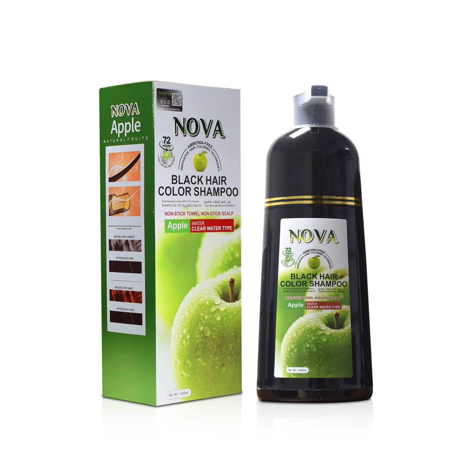 Ok Apple Ammonia Free Black Hair Cream - Saada International